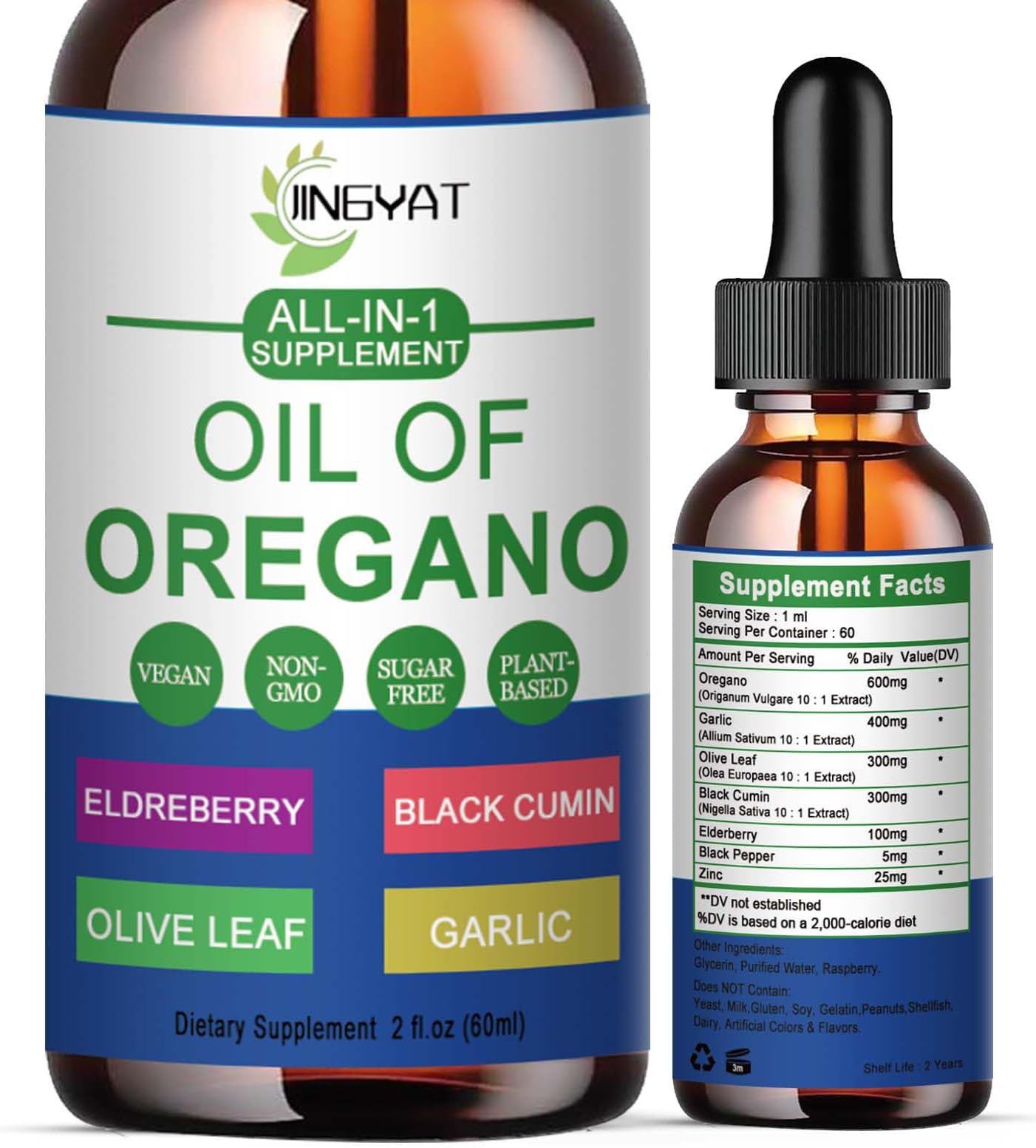 Amazon.com: Oregano Oil Organic Liquid Drops - 6 Month Supply Oil of ...