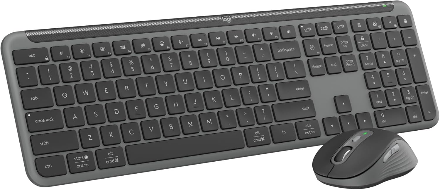 Amazon.com: Logitech MK955 Wireless Keyboard and Optical Mouse Combo ...