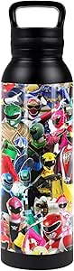 Amazon.com: Power Rangers OFFICIAL Crowd Of Rangers 24 oz Insulated ...