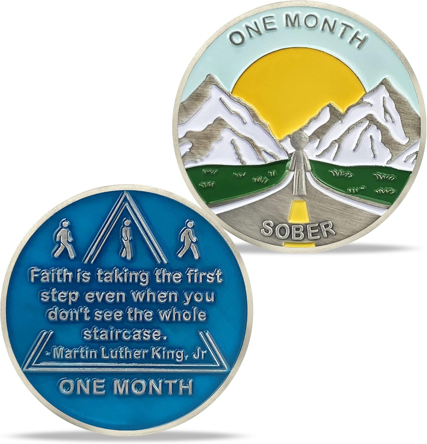 Amazon.com : 1 Month Sobriety Coin Alcoholics Anonymous Medallion AA ...