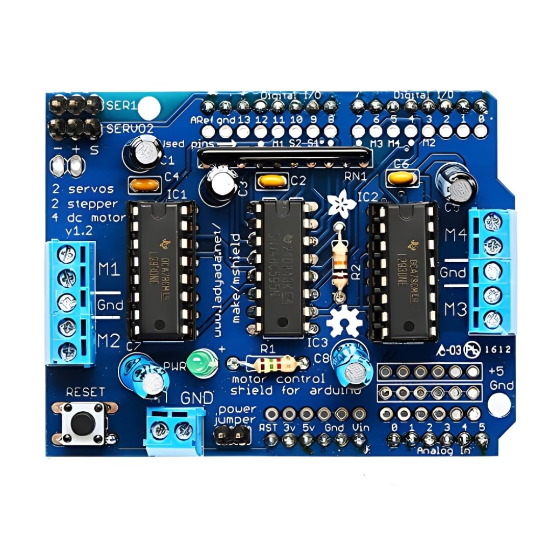 Vayuyaan L293D Motor Driver Shield for Microcontrollers and Uno Boards : Amazon.in: Industrial ...