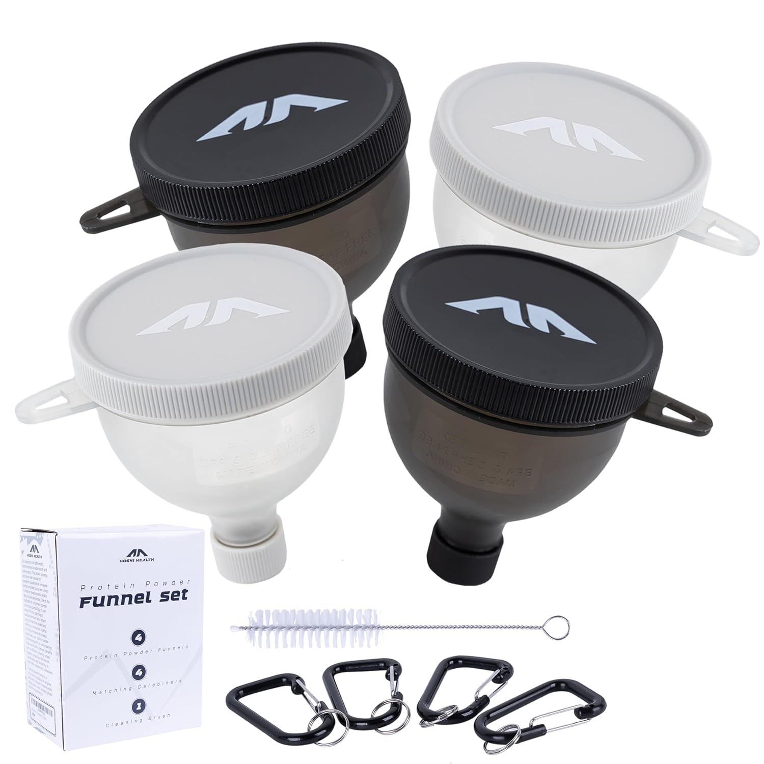 Protein Powder Funnel Set - Sleek Water Bottle Funnel for Powder ...