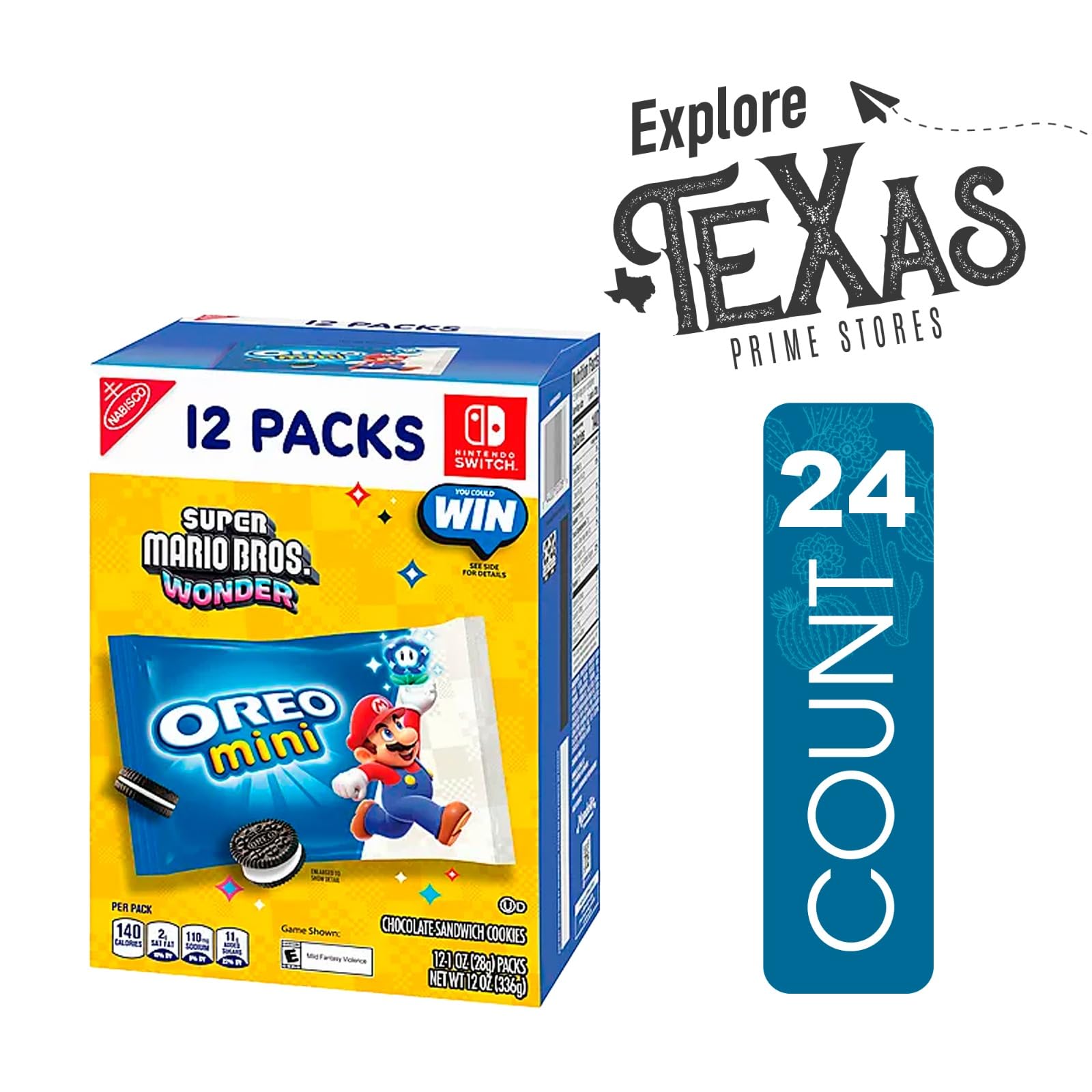 Snapklik.com : OREO Mini 24- Packs Of Mario Bros Chocolate Sandwich Cookies