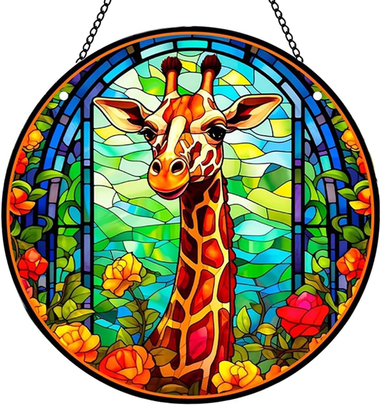 Amazon.com: Giraffe 2D 12inch Acrylic Window Hanging - Funny Giraffes ...