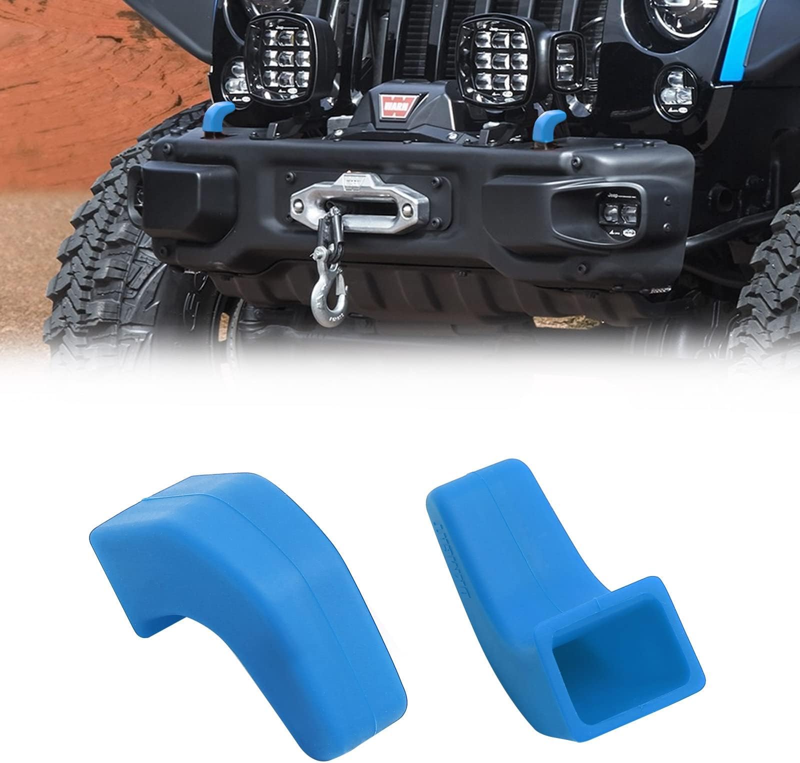 Amazon.com: Wogomz 2PCS Bumper Tow Hook Covers, Front Bumper Tow Hook ...