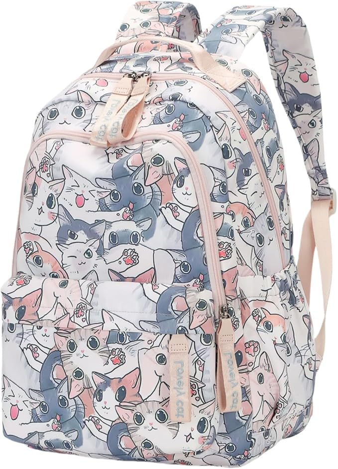 Amazon.com | Mfikaryi Backpacks for Girls Cute Cat Backpack Elementary ...