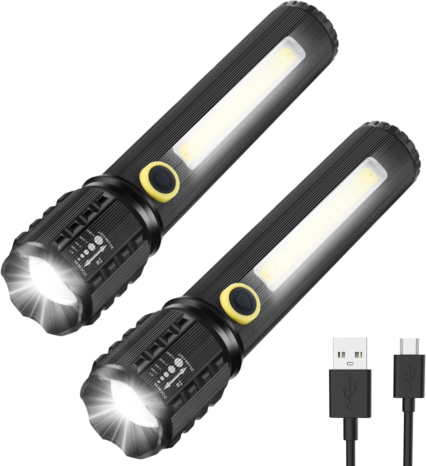 OBONSILE LED Small Flashlight, 6 Light Modes COB Bright Keychain ...