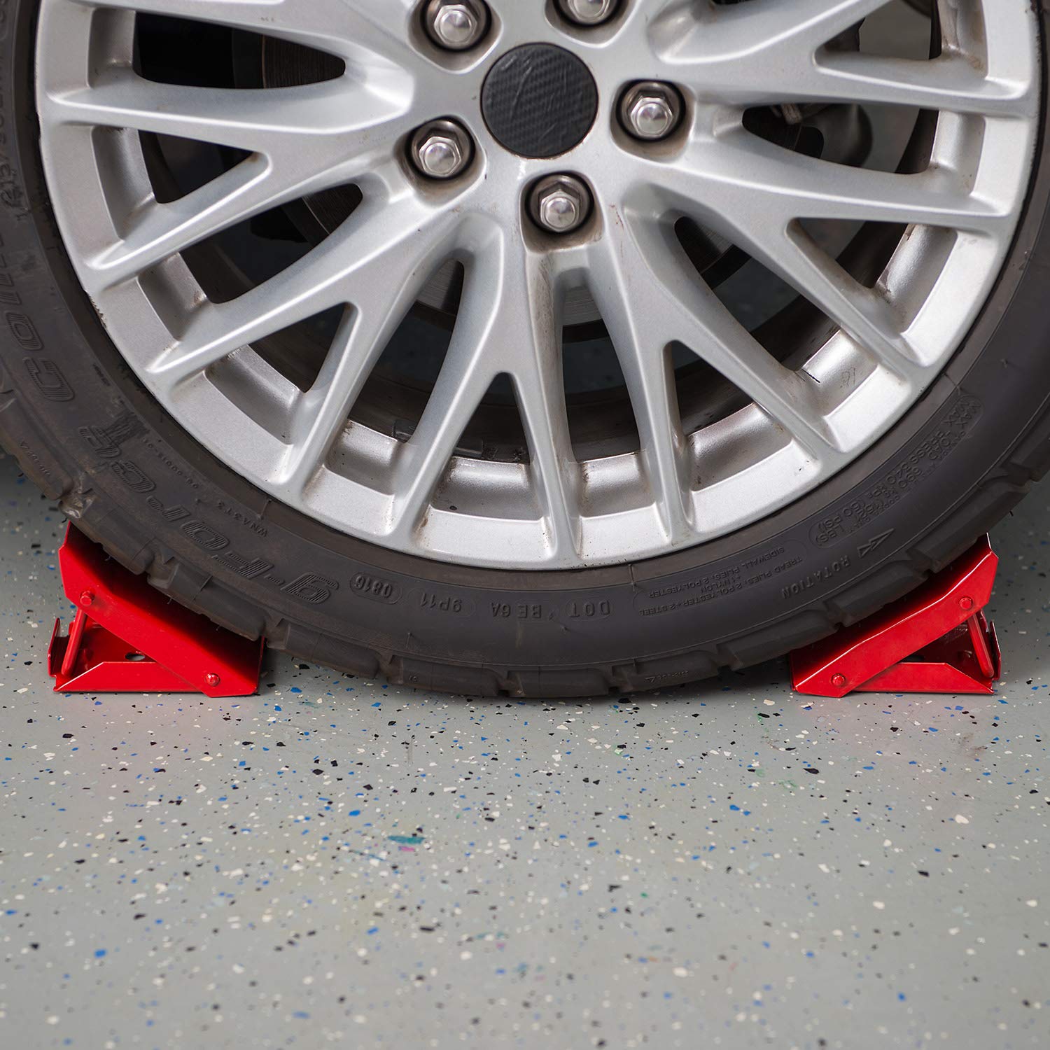 Snapklik.com : BIG RED 2 Pack Steel Wheel Chock Foldable Tire Stop For Car