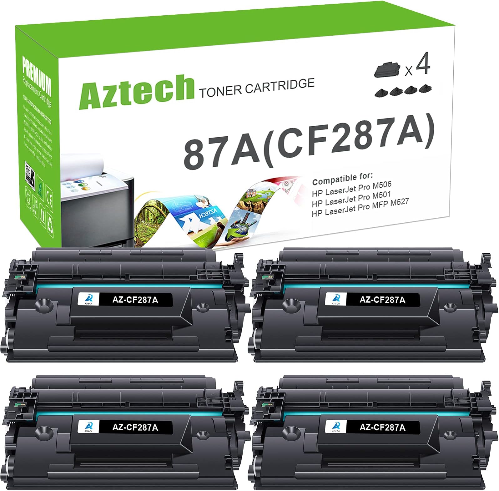 Amazon.com: 87A CF287A 2-Pack Black Toner Cartridge Compatible ...