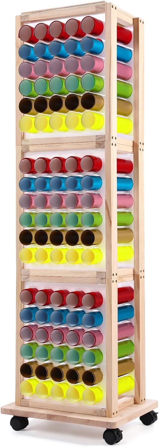 Amazon.com: Mobile Vinyl Roll Holder - 90 Compartments Vinyl Storage ...