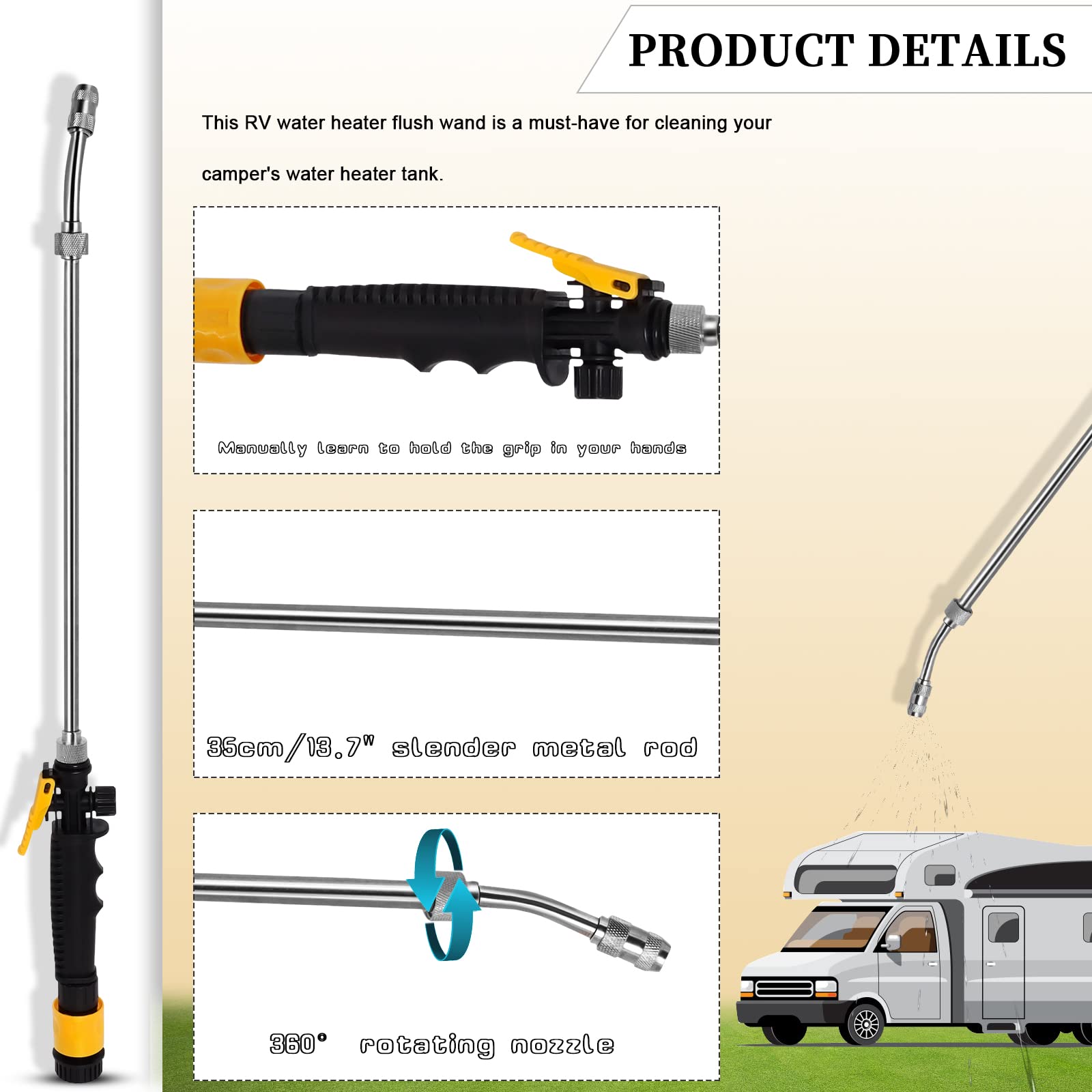 Snapklik.com : RV Water Heater Anode Rod & RV Water Heater Tank Rinser ...
