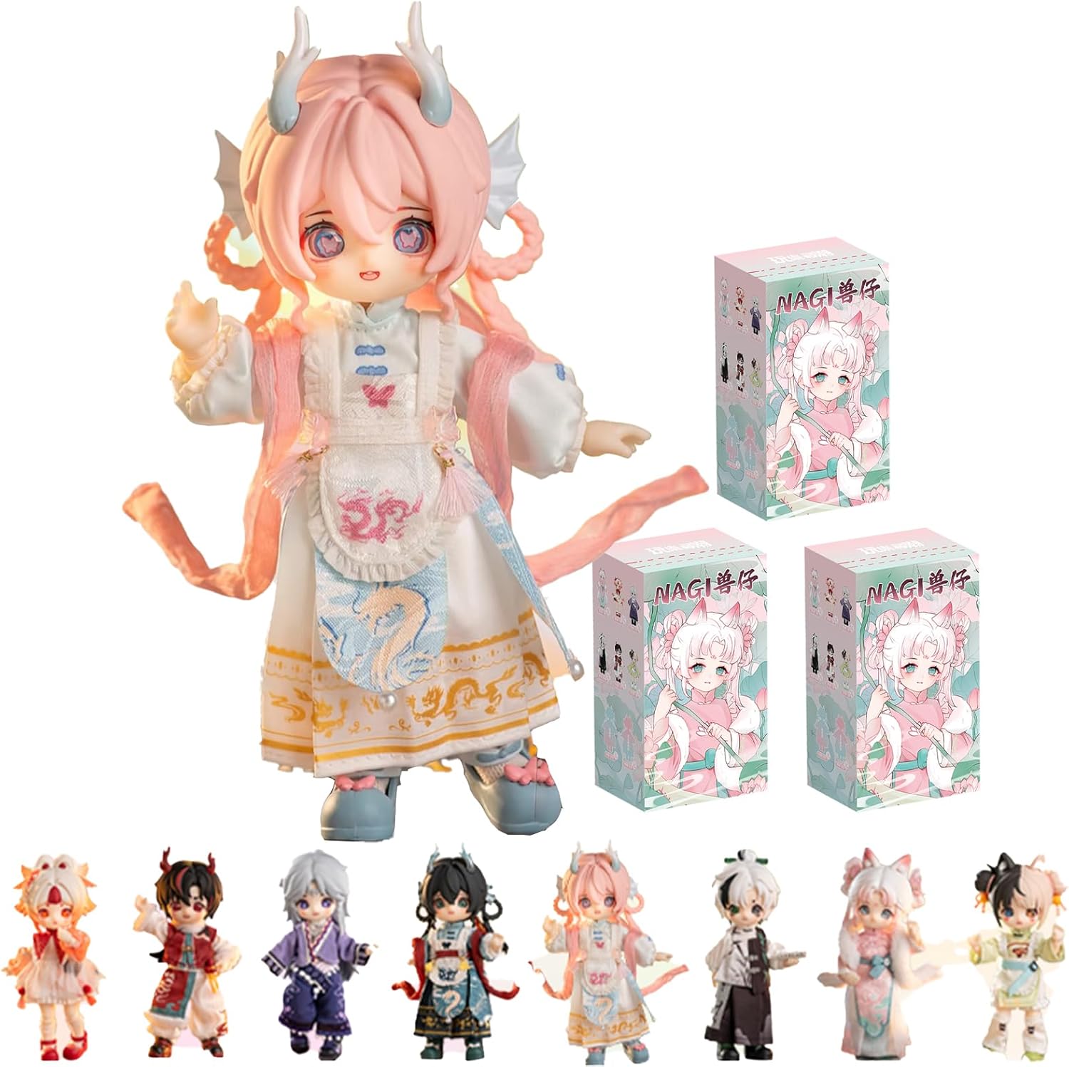 Amazon.com: GNATAPIAY 1/12 BJD Dolls Blind Box,Kawaii MJD BJD Dolls NAGI Series-4 The ...