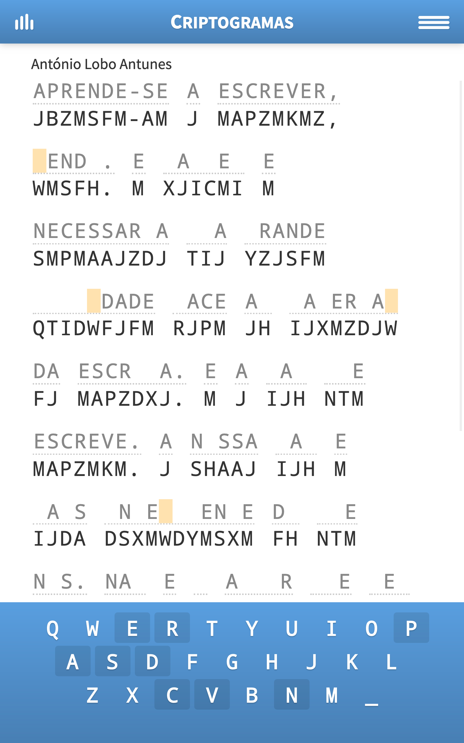 Criptogramas - Aplicativo na Amazon Appstore
