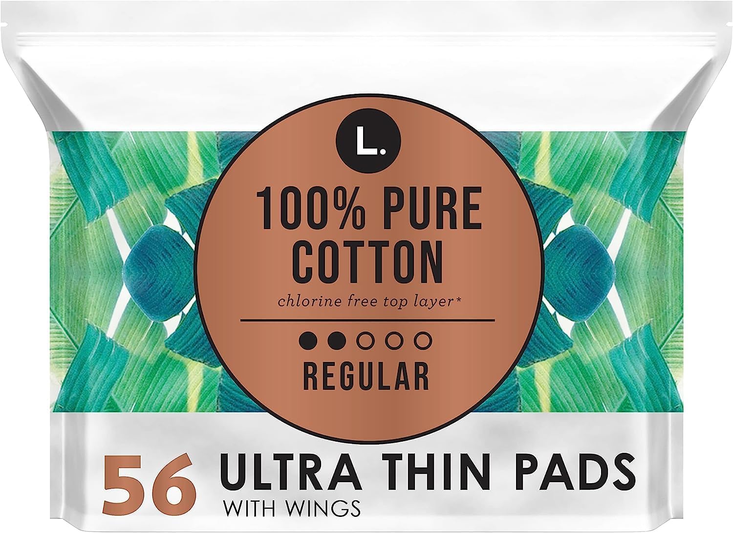 Amazon.com: L. Ultra Thin Pads for Women, Regular Absorbency, 100% Pure ...