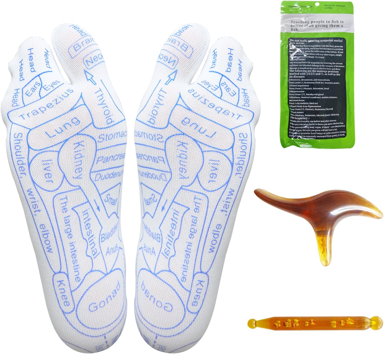 Amazon.com: UVHJW Foot Reflexology Sock Set with Massage Tool ...