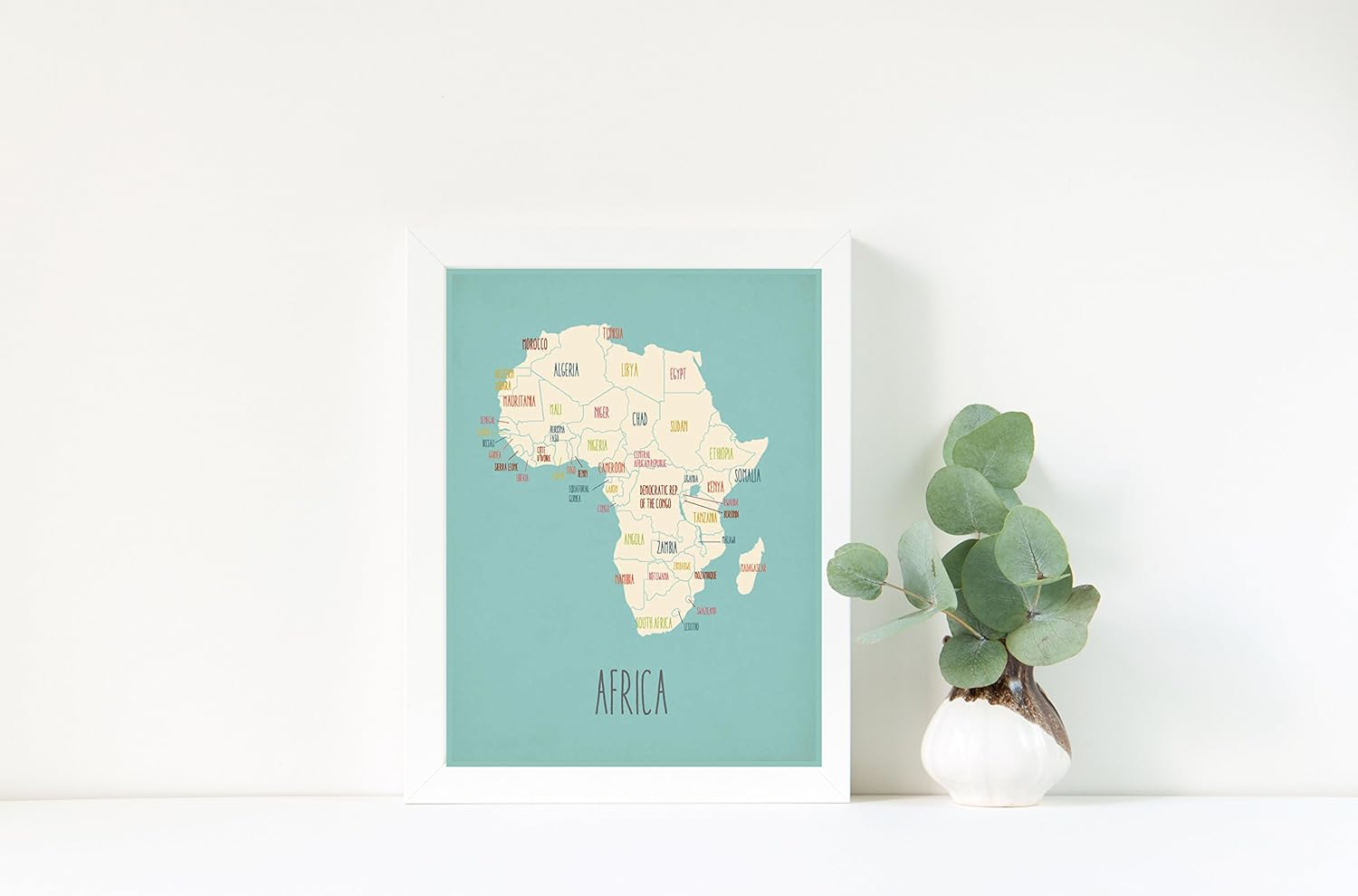 Detailed Africa Wall Map Poster - Modern Africa Philippines | Ubuy
