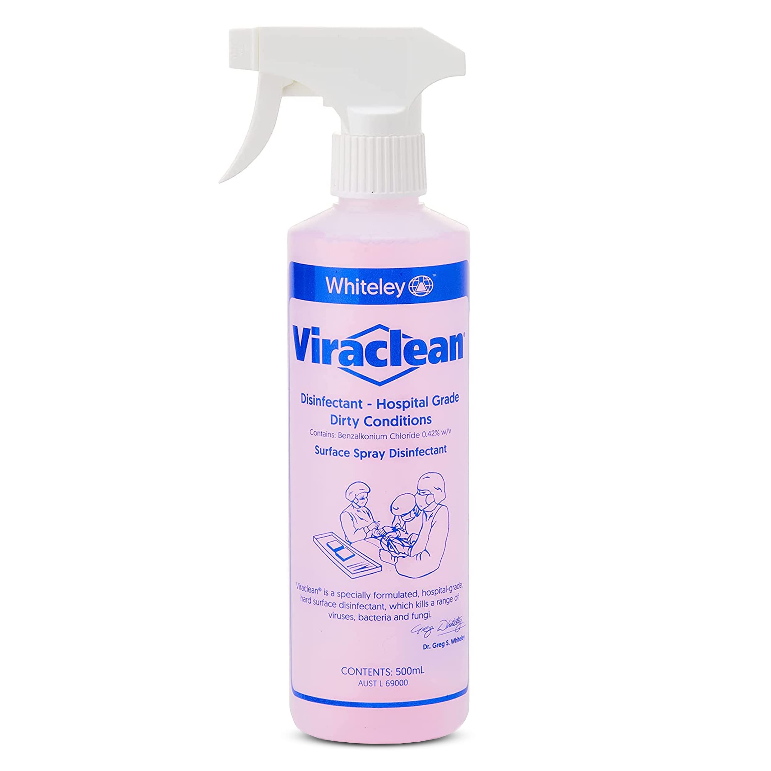 Whiteley Corporation Viraclean All Purpose Disinfectant Spray - Kills ...