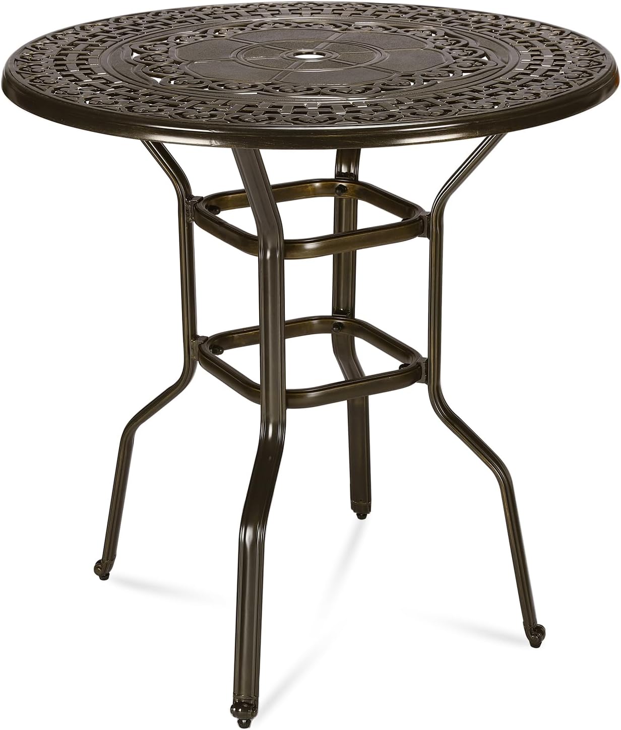 Amazon.com: MEETWARM Patio Height Bar Table, 38.5" Bar Height Bistro ...