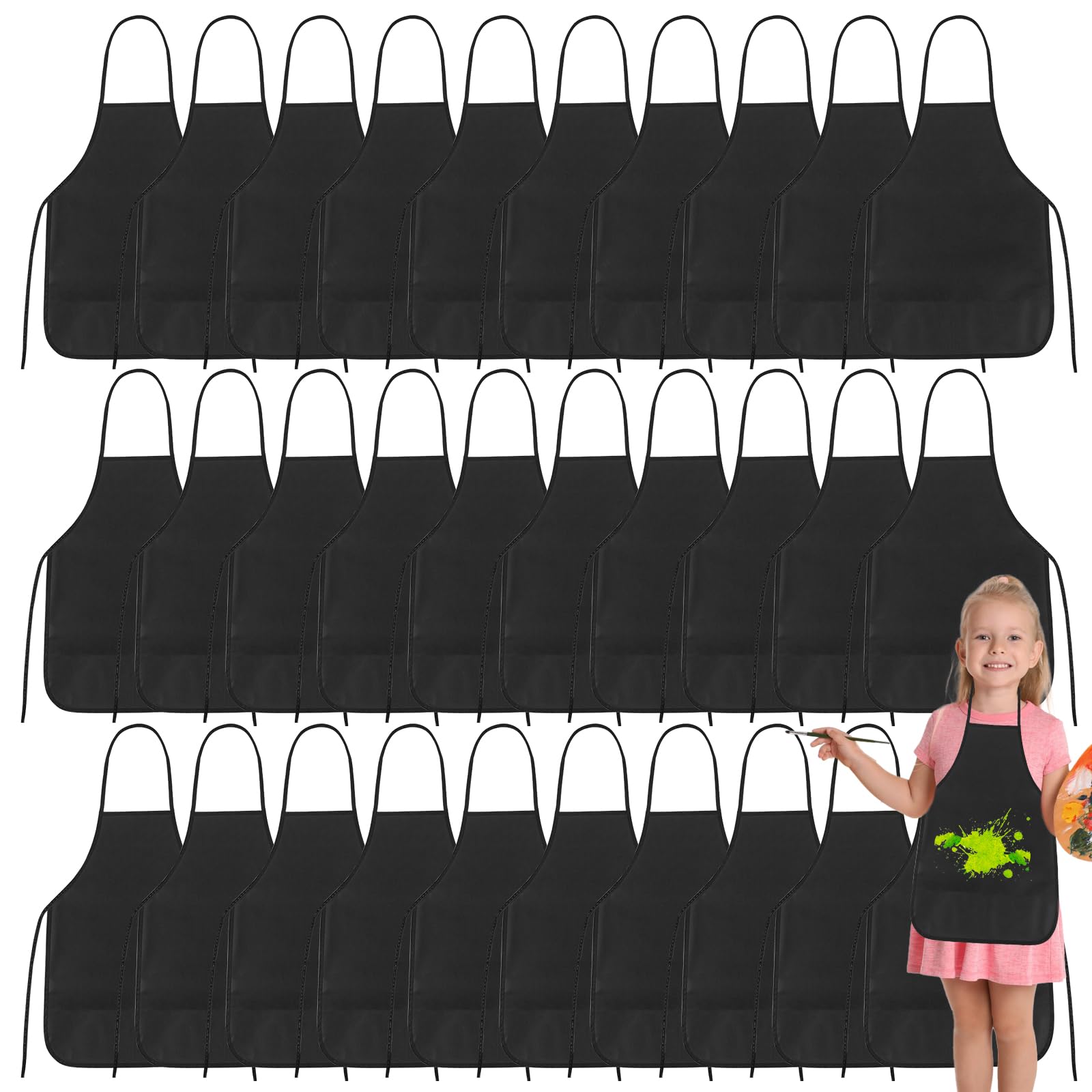 Amazon.com: PLULON 15 Pcs Kids Apron Painting Aprons for Kids, Kids ...