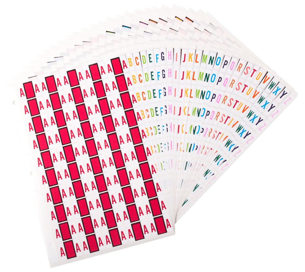Amazon.com : TAB Color-Coded Alphabetic Label Sheet A-Z Full Set, 1 ...