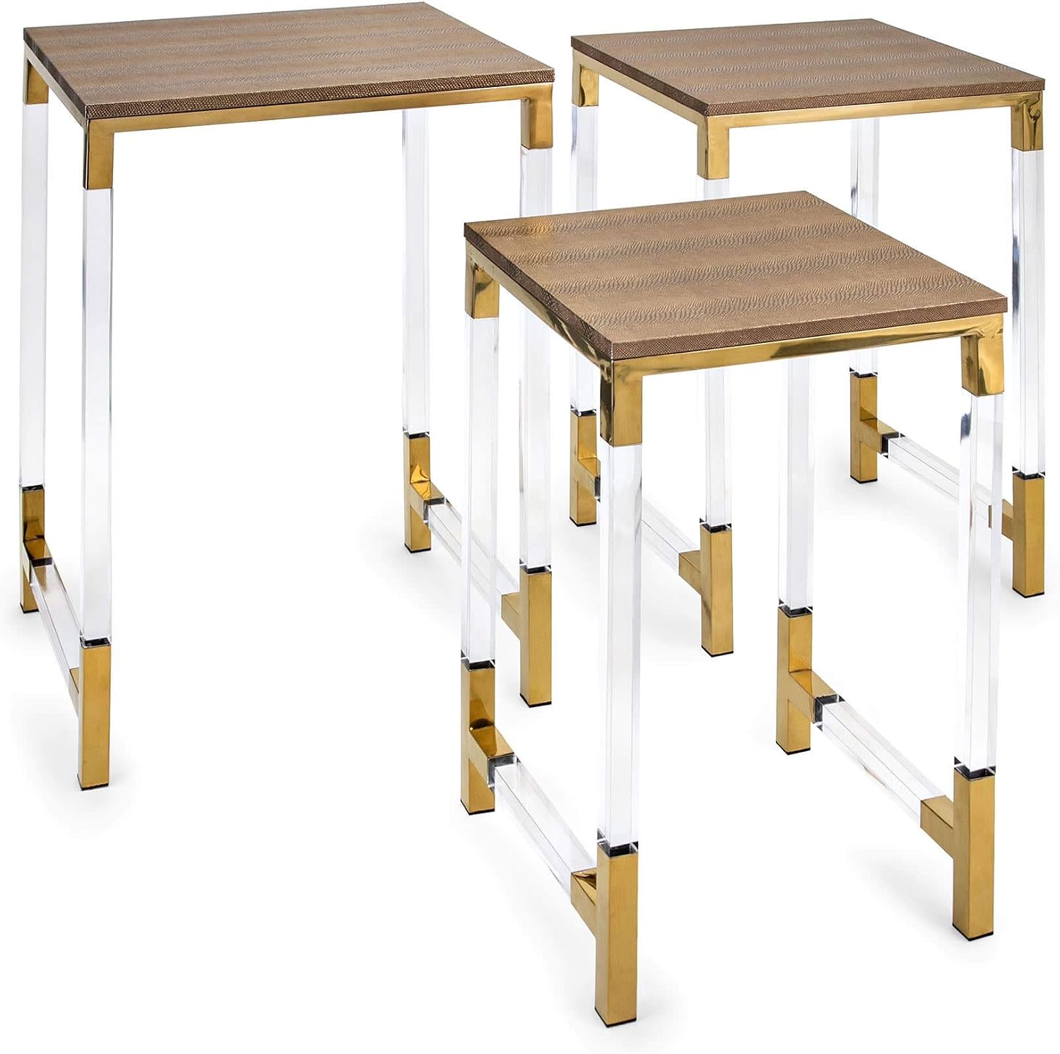 Amazon.com: IMAX Mave Acrylic Leg Tables (Set of 3) Bronze : Home & Kitchen