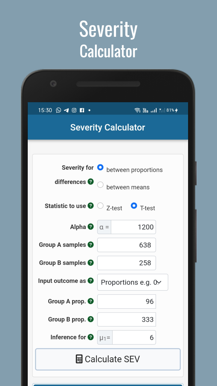 Severity Calculator - App on Amazon Appstore