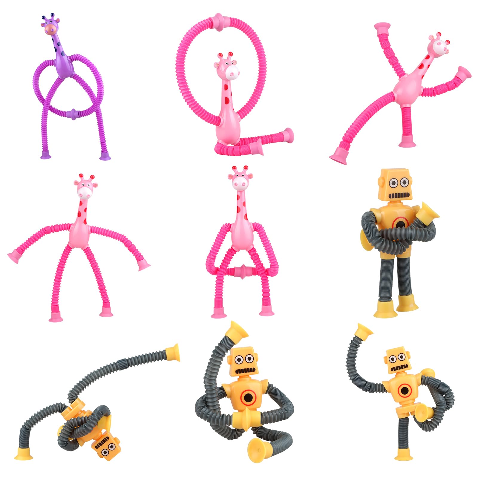 Snapklik.com : ATESSON Fidget Toys,4 Pieces LED Shape Changing Robot ...