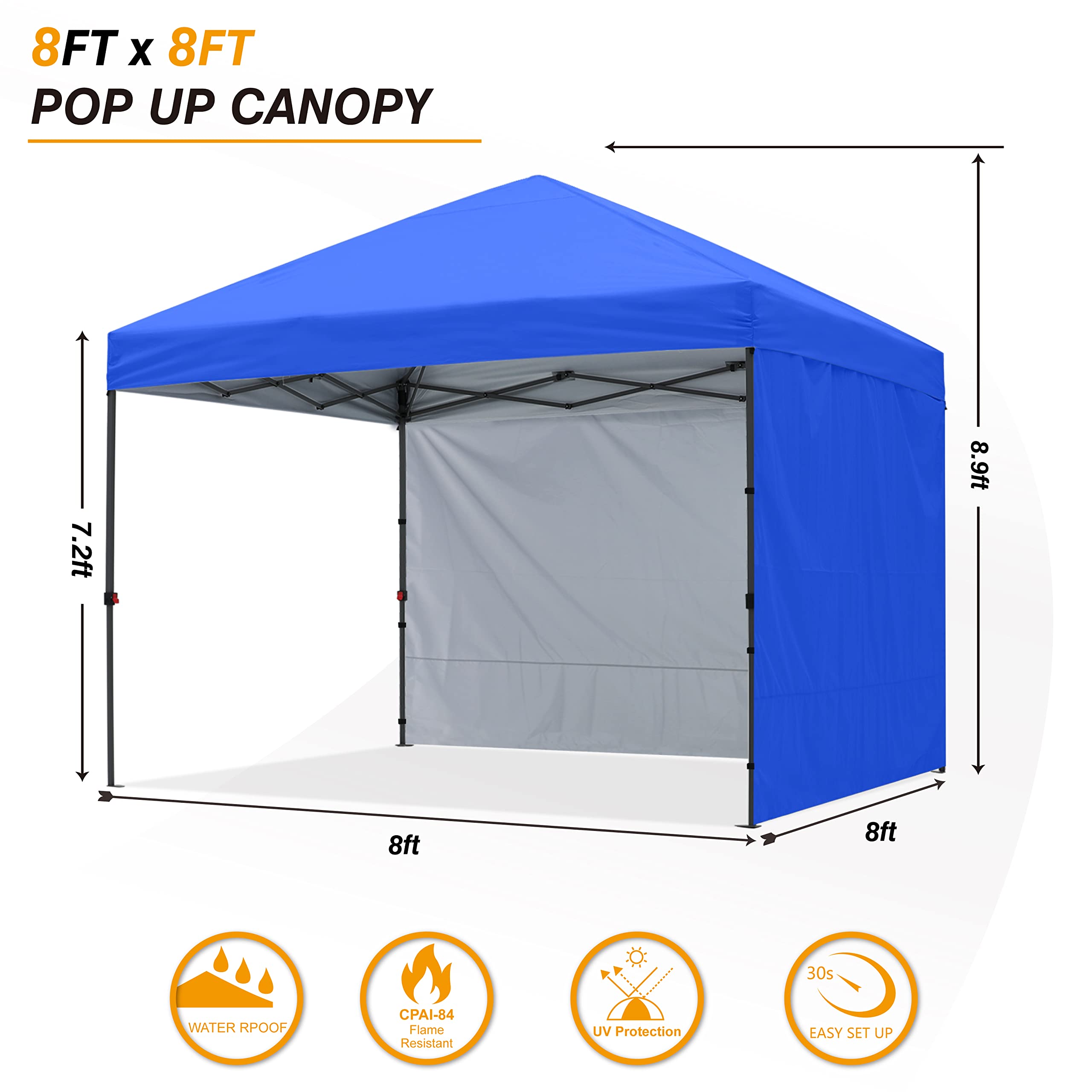 Snapklik.com : COOSHADE Pop Up Canopy Tent 8x8Ft Outdoor Festival ...