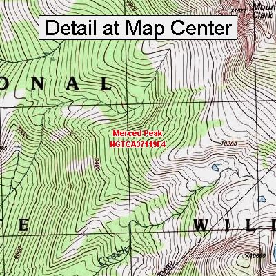 Amazon.com: USGS Topographic Quadrangle Map - Merced Peak, California ...