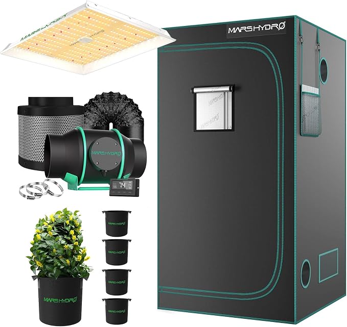 Amazon.com : Mars Hydro Grow Tent Complete Kit, 48"x48"x80" Tent with ...