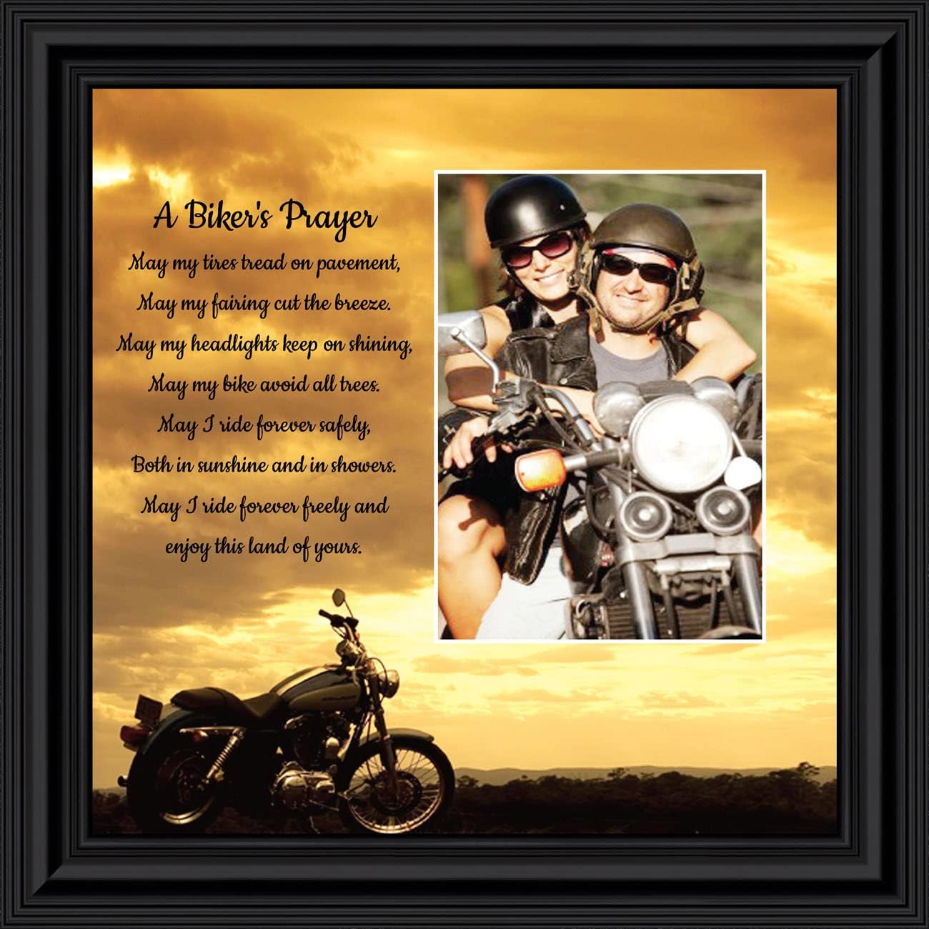 Amazon.com - Crossroads Home Décor A Biker's Prayer, Gift for ...