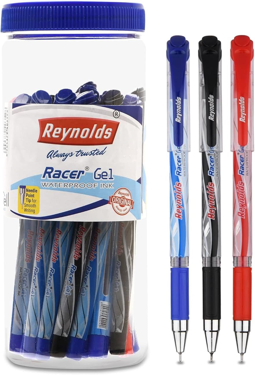 Reynolds RACER GEL Pen SET - 20 PENS (15 BLUE 3 BLACK 2 RED) | PENS ...