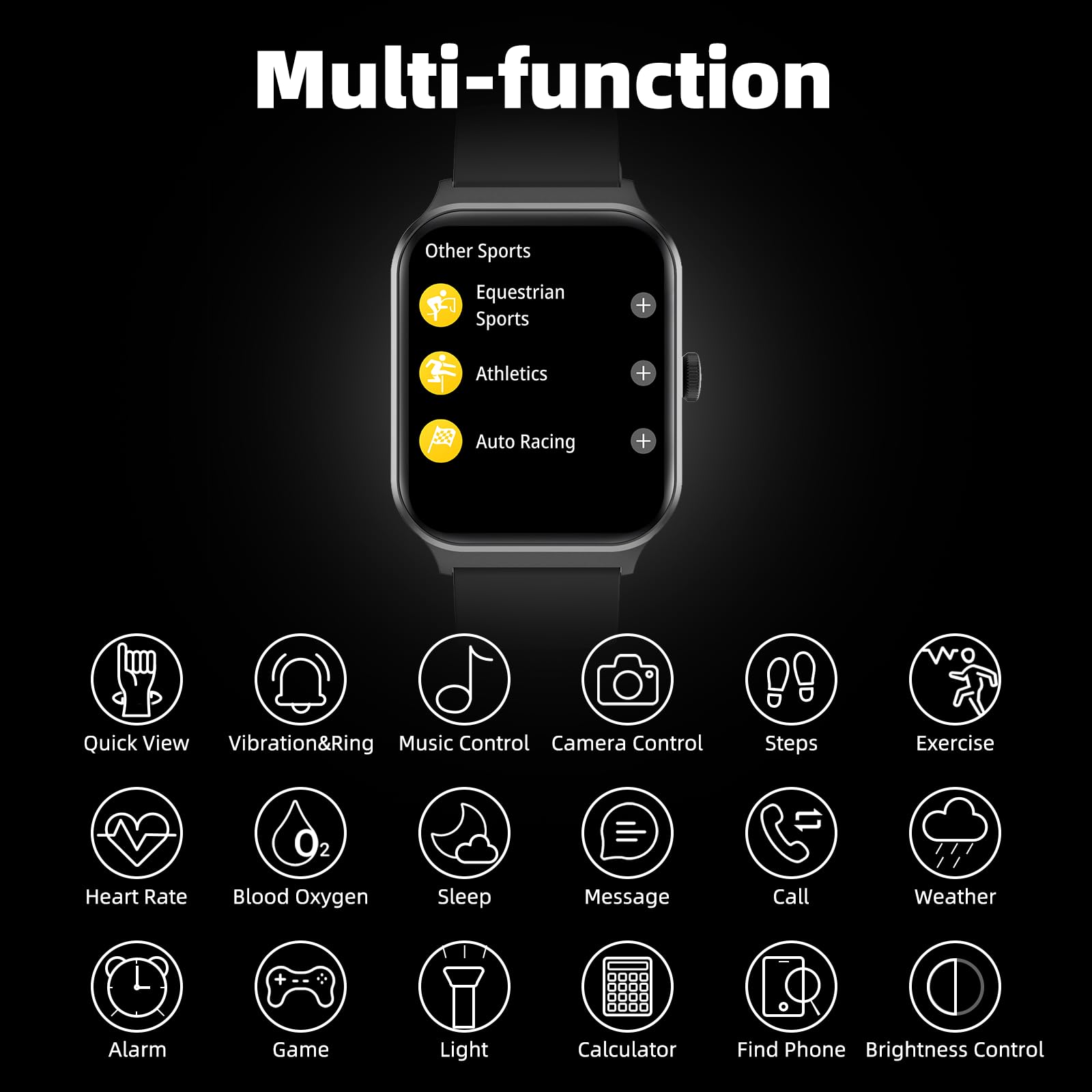 Lyaarka 1.96" HD Smart Watch for Women Men(Answer/Make Call) Android ...