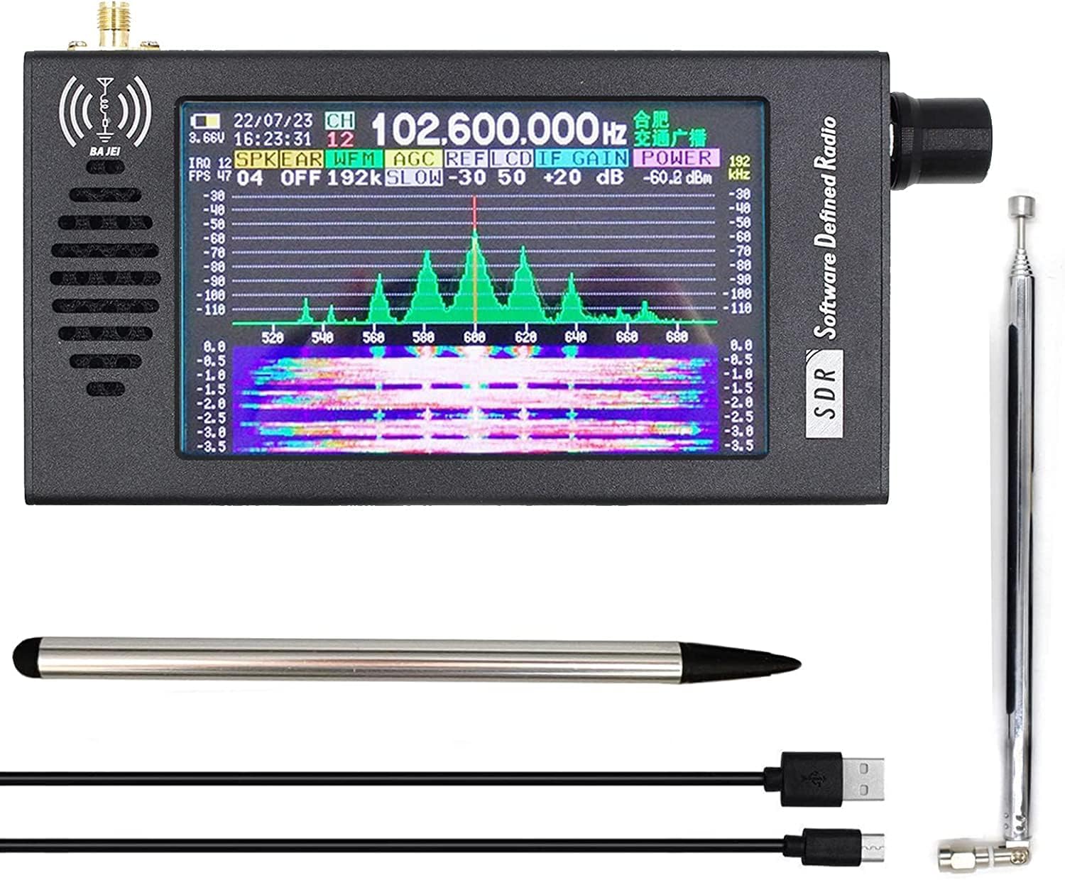 Amazon.com: Portable Shortwave Radio SDR DSP Receiver 100KHz-149MHz CW ...