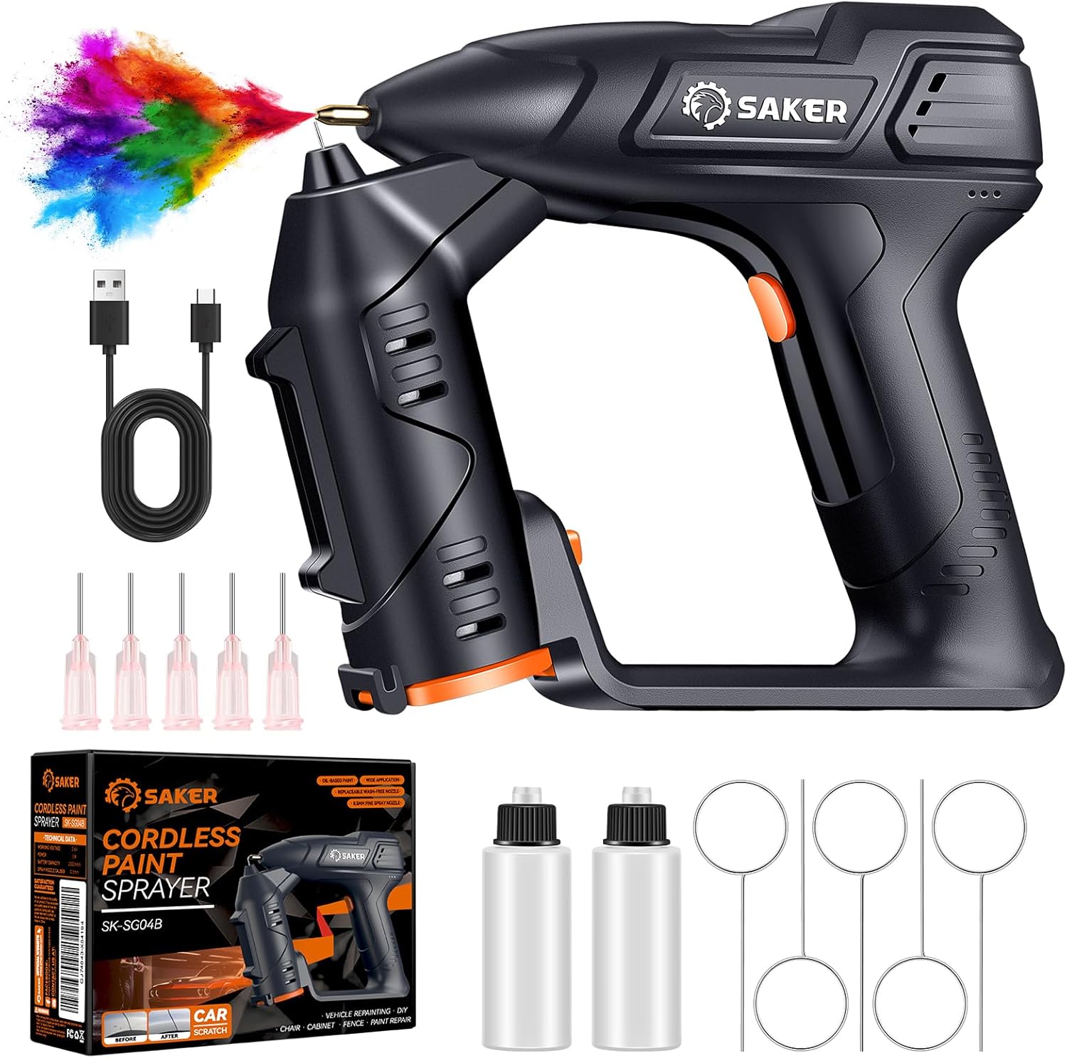 Amazon.com : Saker Electric Paint Sprayer Gun for Car Paint Scratch ...