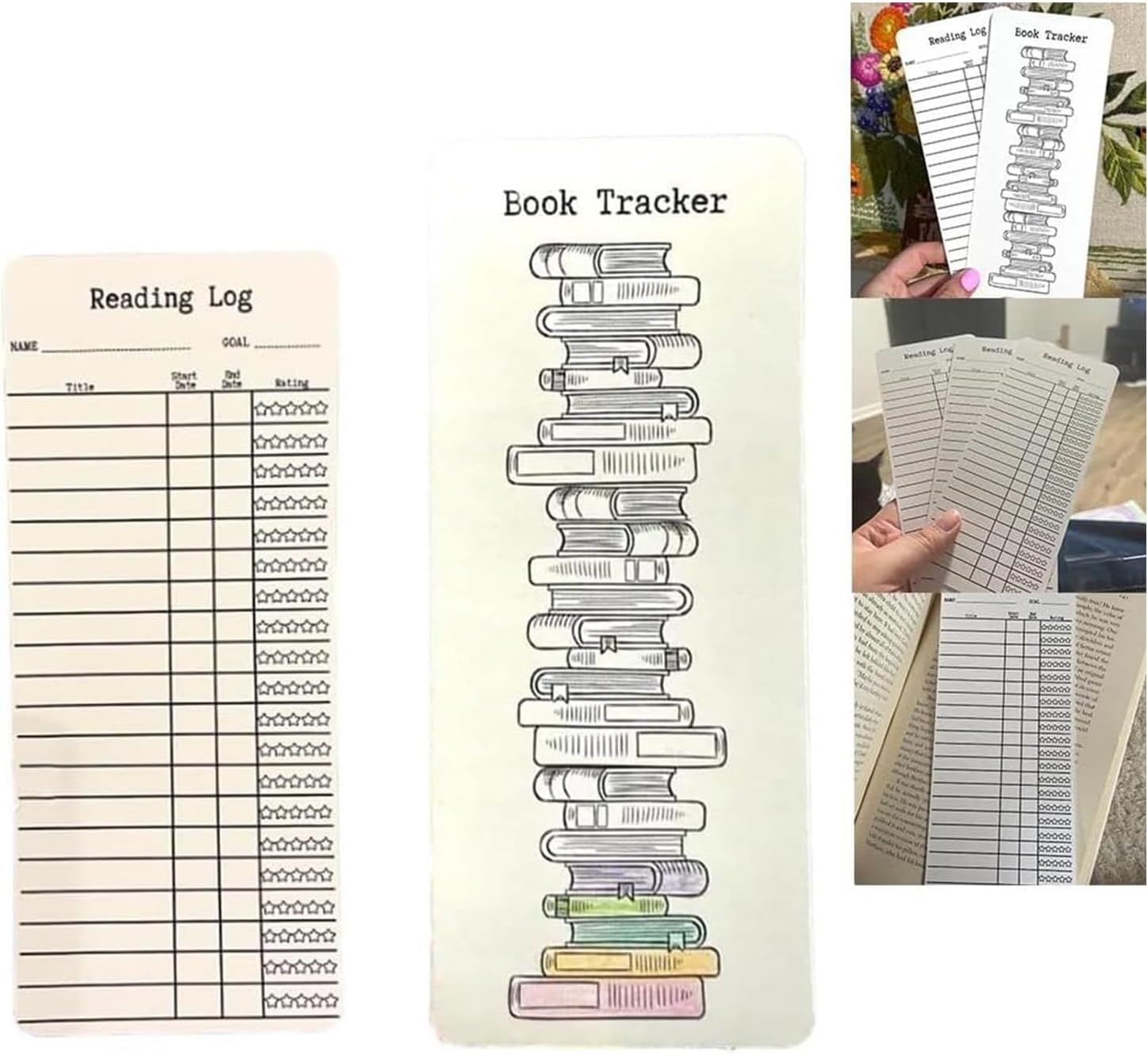 2024 Reading List Bookmark - Reading Log, Library Card Bookmark, Fun ...