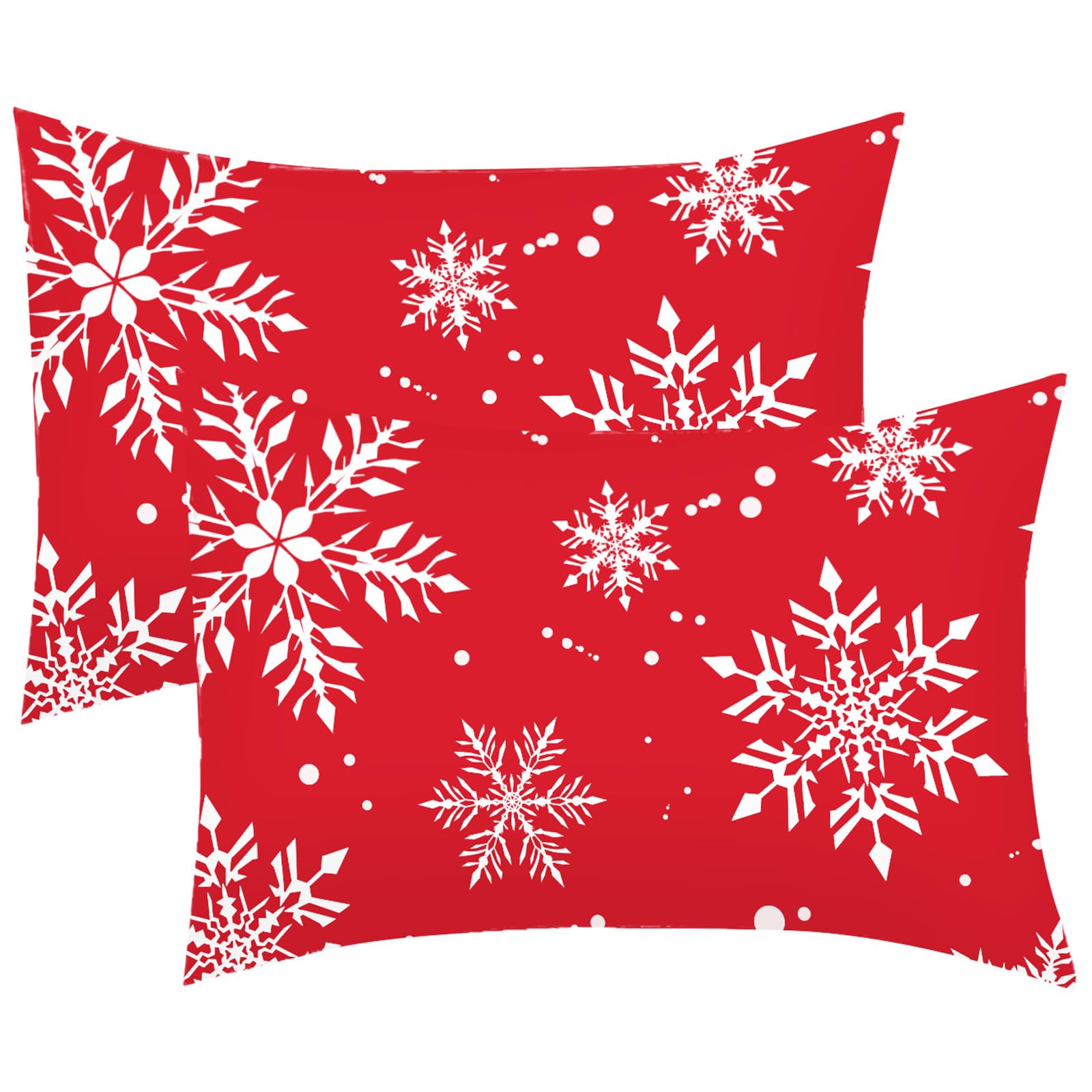 Amazon.com: HCORA Christmas Pillow Cases Queen Size Set of 2 - Premium ...