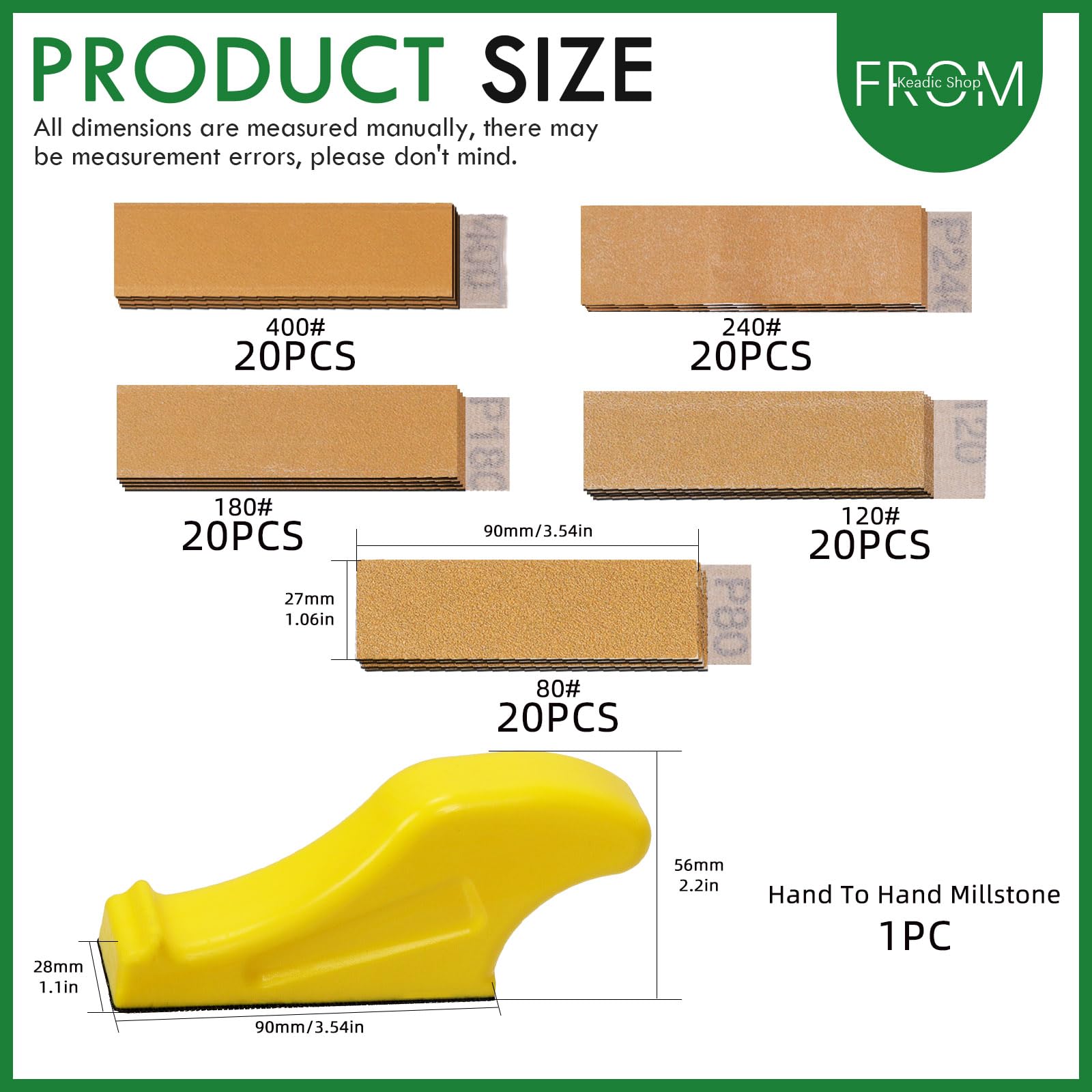 Micro Sander Kit 3.5 X 1 Mini Detail Sander Sandpaper Kit 80 120 180 ...