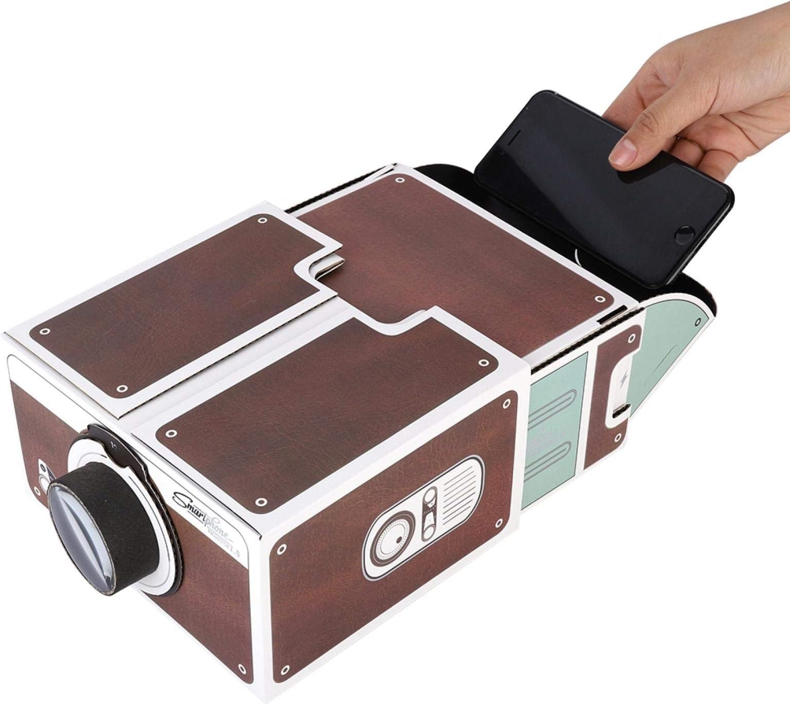 Amazon.com: Ciglow Cardboard Projector Mini DIY Portable Projector ...