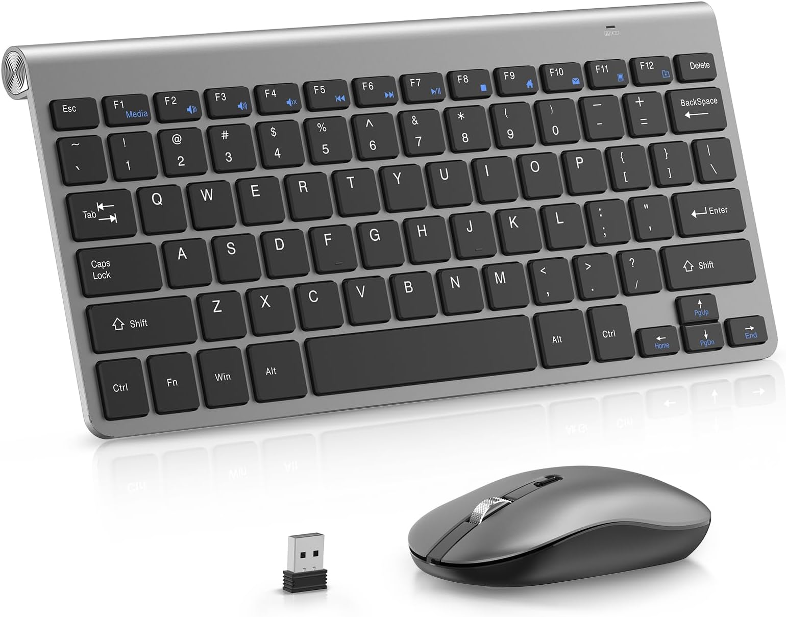 PINKCAT Mini clavier et souris sans fil, clavier ergonomique portable et souris sans fil ...
