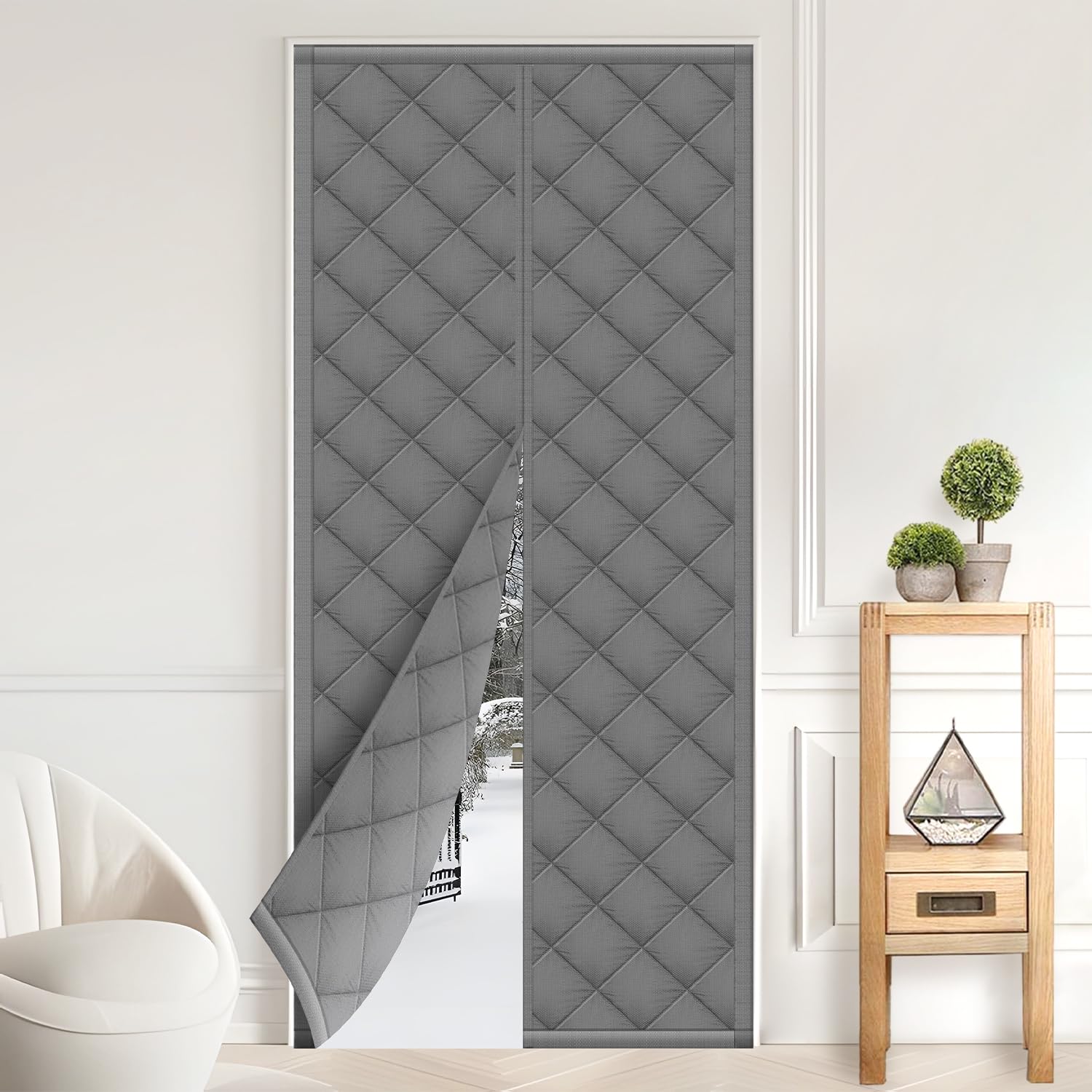 Vidoya Magnetic Thermal Insulated Door Curtain, Doorways Winter Door ...