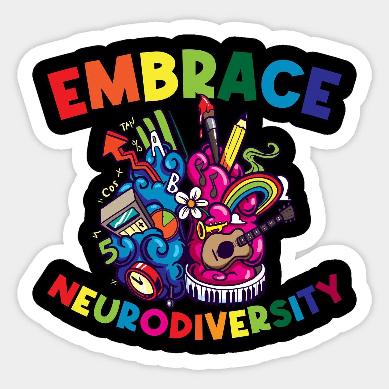 Amazon.com - (Set of 2) Embrace Neurodiversity Sticker | Vinyl | Decal ...