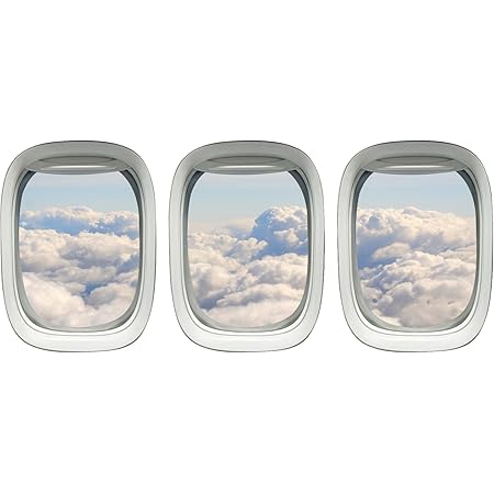 Amazon.com: Aviation Decals Airplane Window Sticker Clouds Wall Art ...