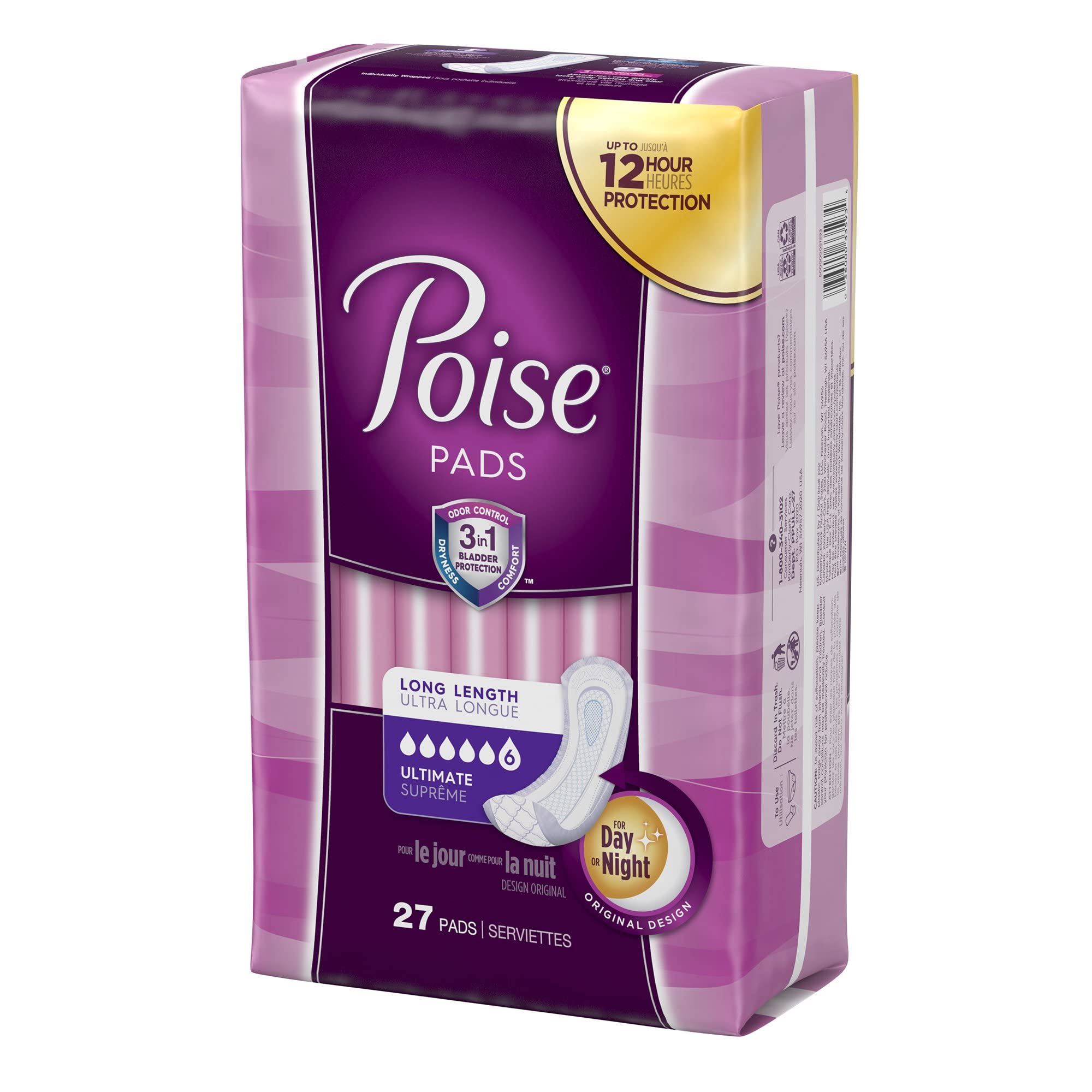 Snapklik.com : Poise Ultimate Long Pads,27 Count