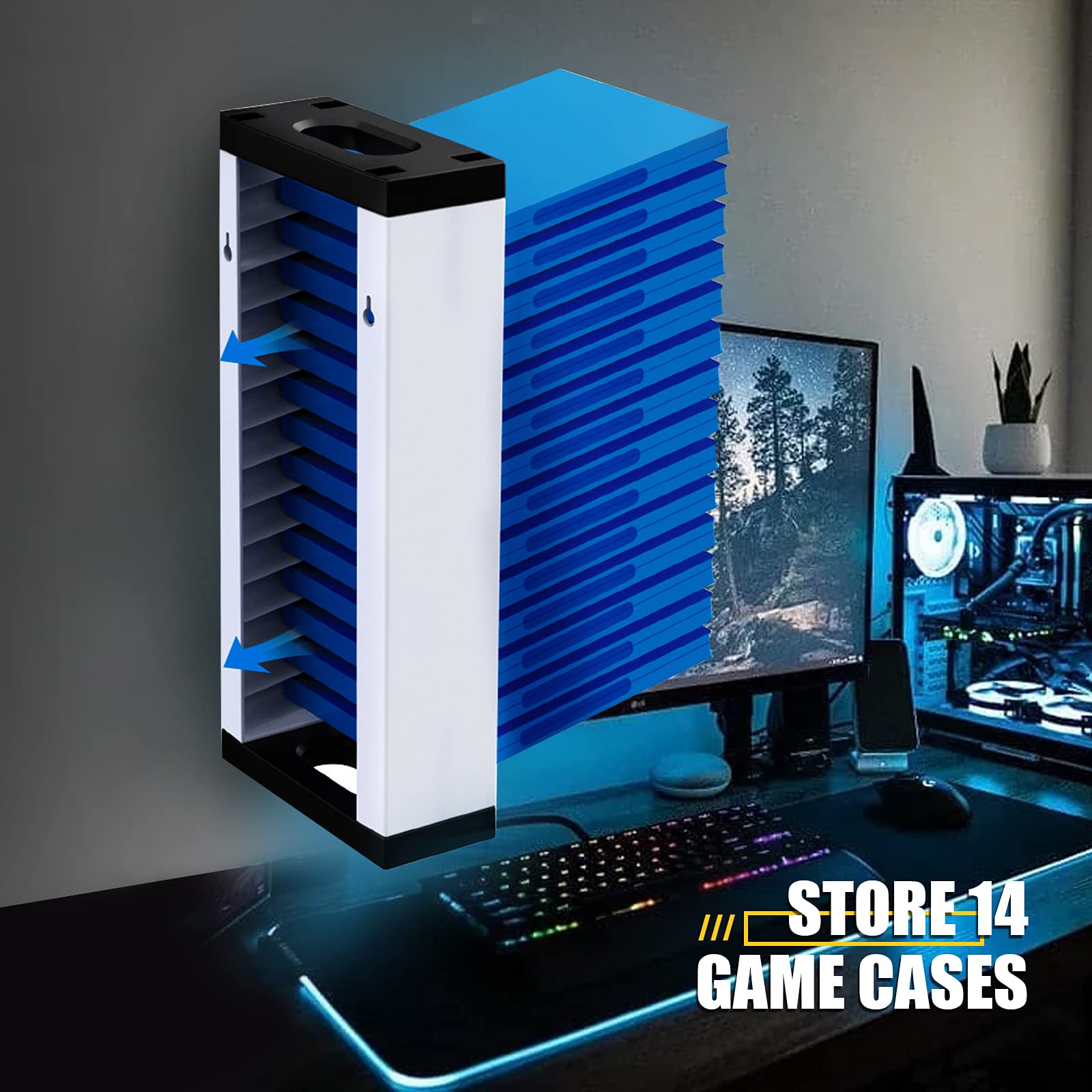 Snapklik.com : Nargos Video Game Holder Wall Mount, Gaming Accessories ...