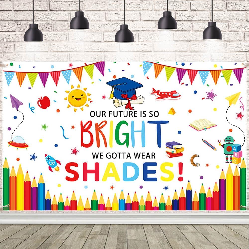 Amazon.com : AIBIIN 7x5ft Preschool Kindergarten Graduate Backdrop Our ...