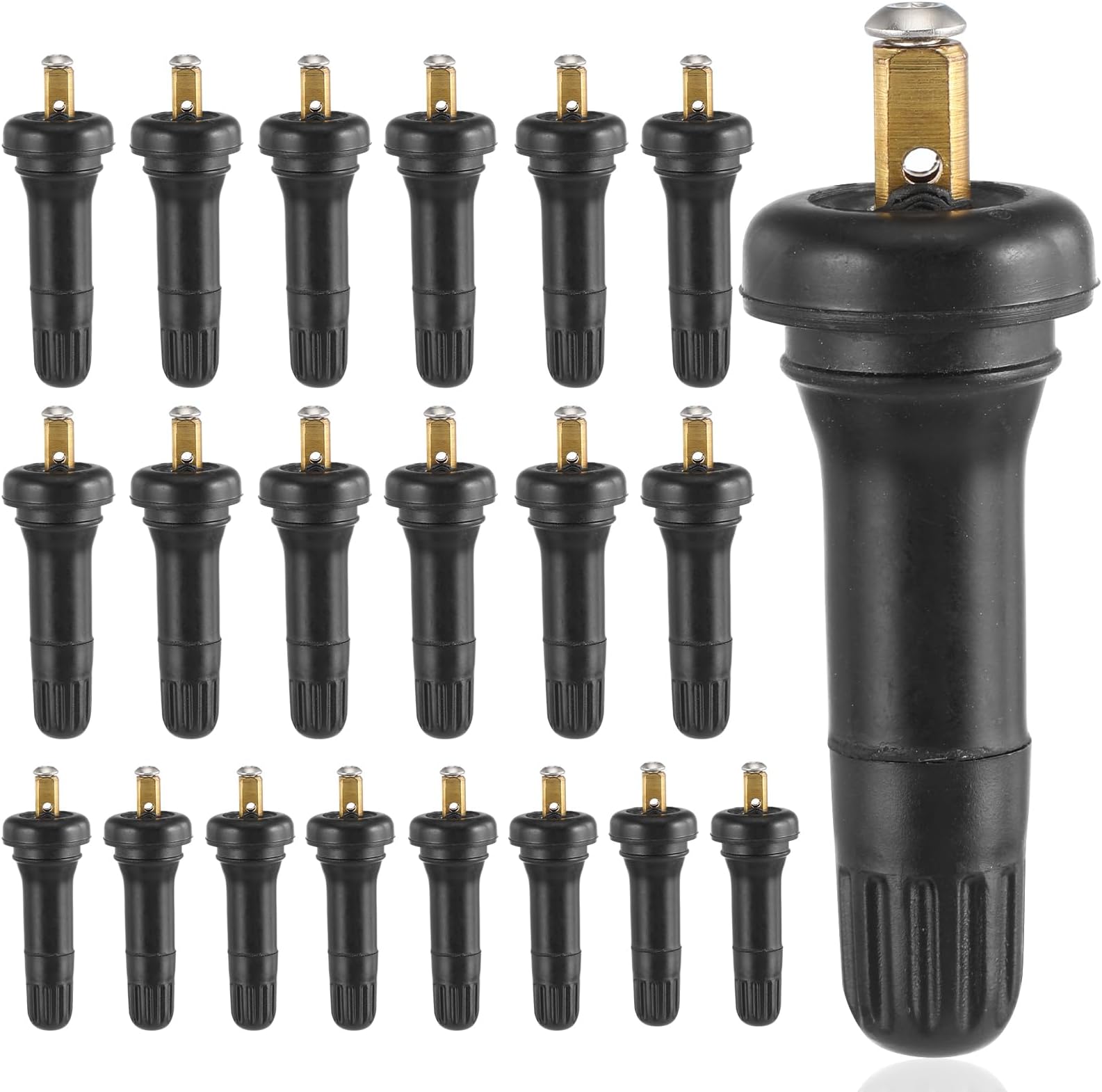 Amazon.com: 20pcs Tire Pressure Sensors Tire Valve Rubber Snap-in TPMS ...