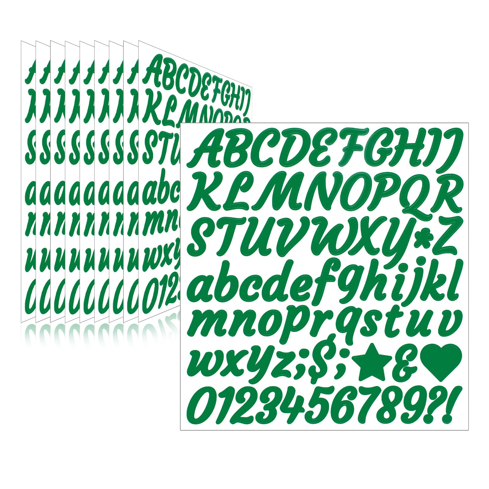 Amazon.com: Llewyn 730 Pieces 10 Sheets Letter Stickers,Self Adhesive ...