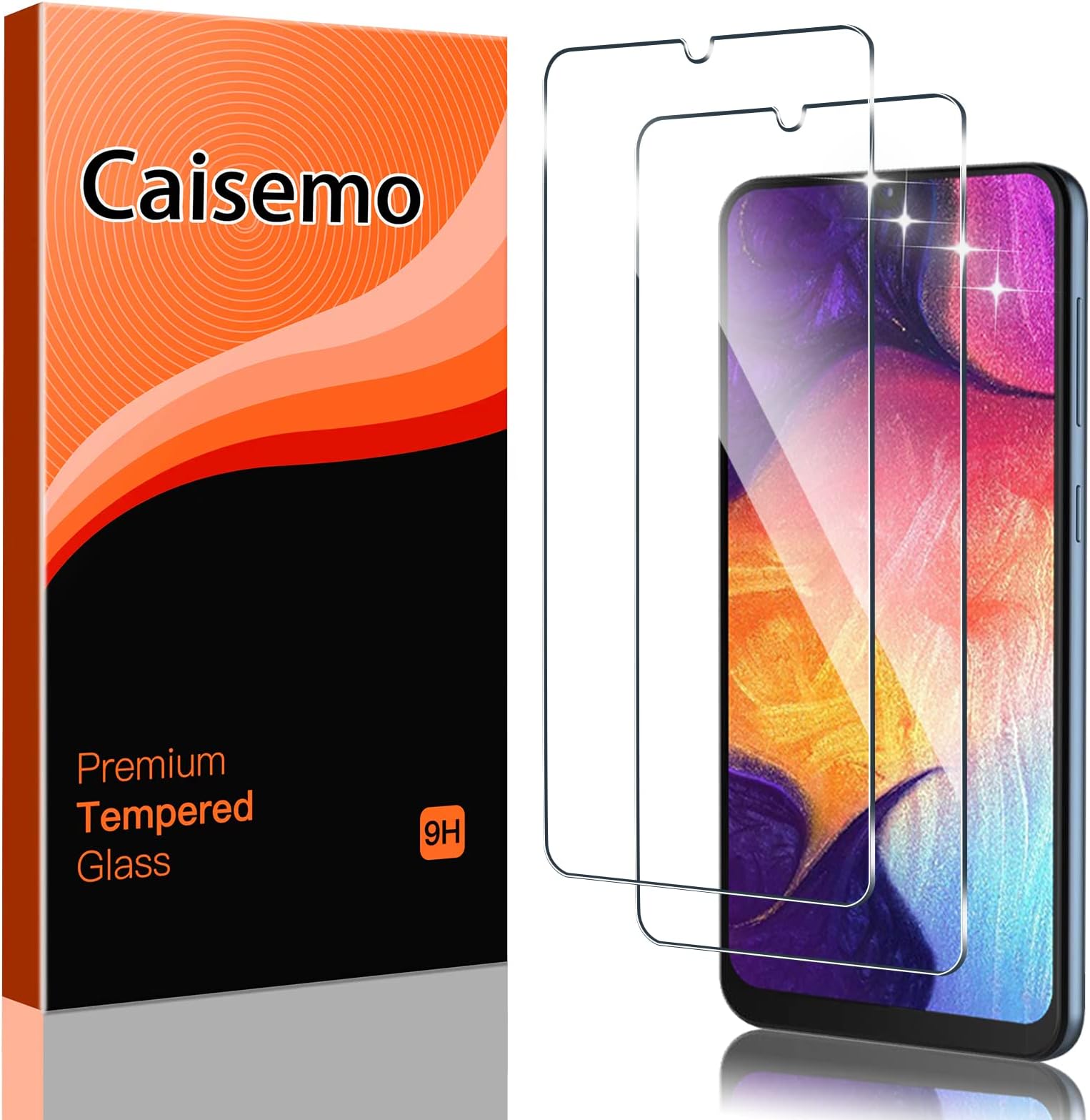 Caisemo (2 Pack For Samsung Galaxy A50 Tempered Glass Screen Protector ...