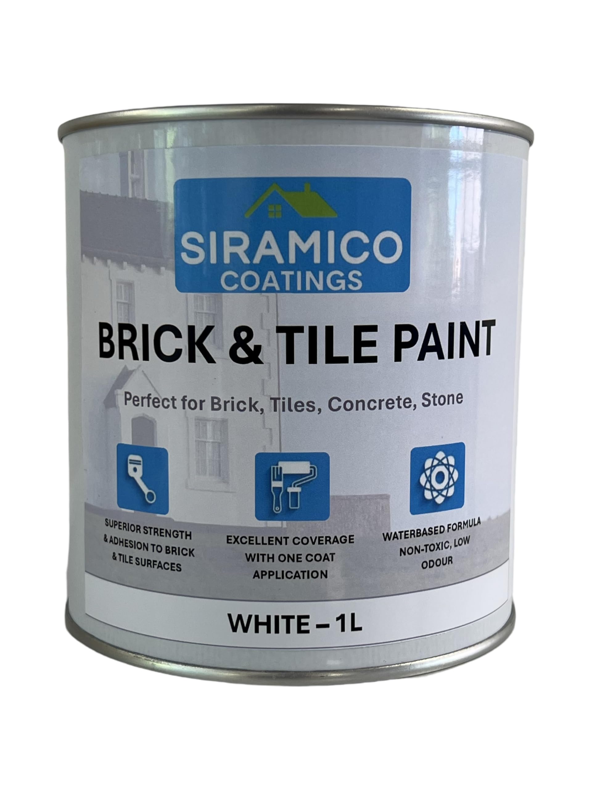 SIRAMICO COATINGS BRICK & TILE PAINT | WHITE - MATT | 1, 2.5 and 5 ...